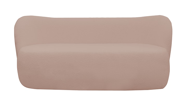 Sofa trzyosobowa Kafifi różowa boucle - Sofy i kanapy - Homebook