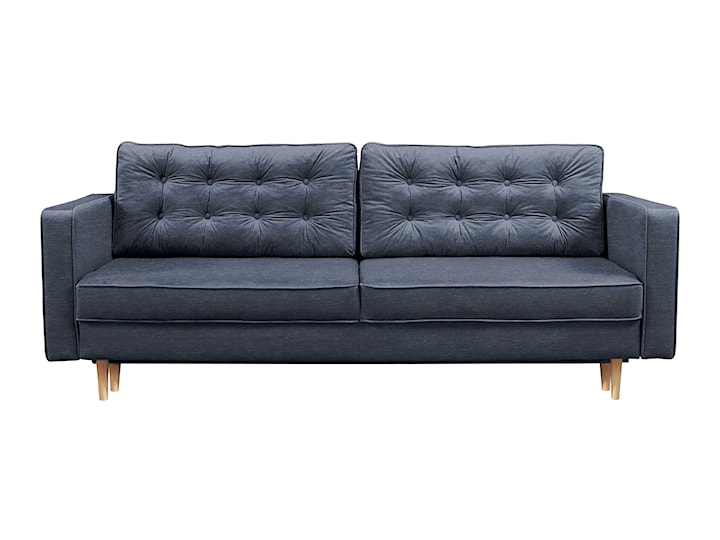 Kanapa rozkładana trzyosobowa Juttic z pojemnikiem granatowa plecionka ...